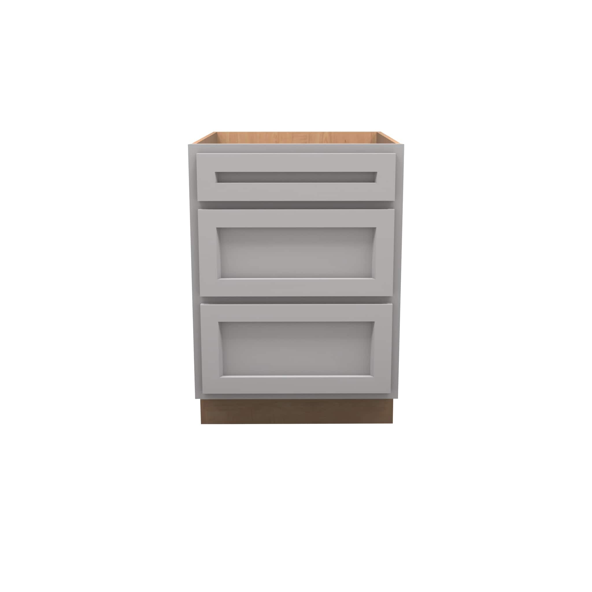Affordable Drawer Base Cabinets Lite Gray-American Made